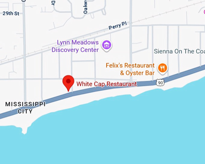 16. white cap restaurant map