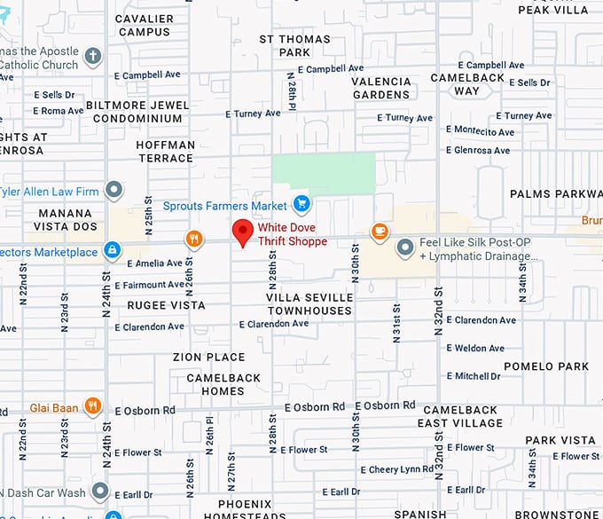 16. white dove thrift shoppe map