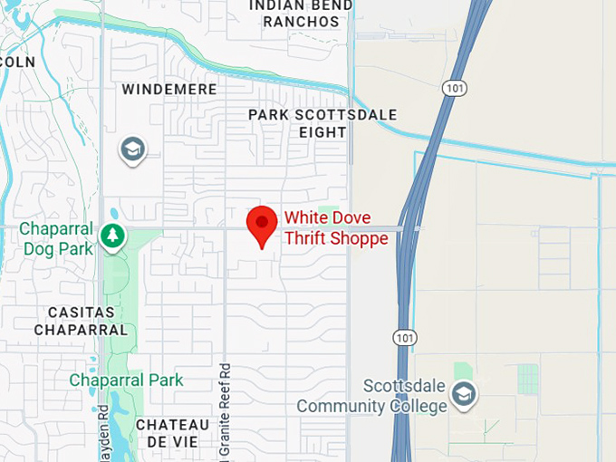 16. white dove thrift shoppe map