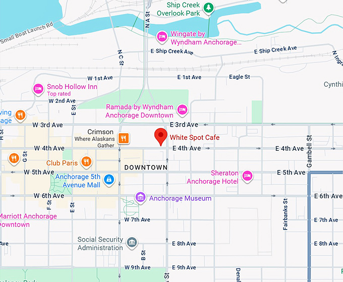 16. white spot cafe map
