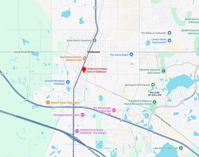 16. wildwood antique mall map