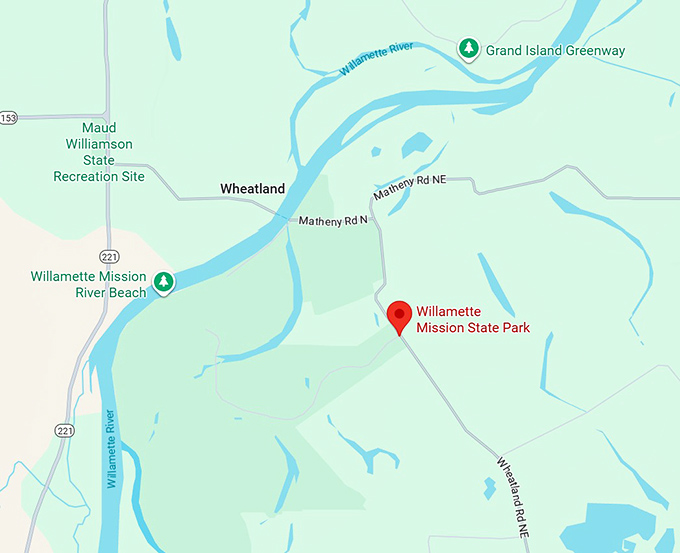 16. willamette mission state park map