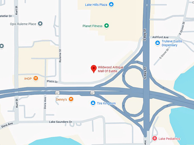 16. wilwood antique mall of eustis (349 plaza dr, eustis, fl 32726) map