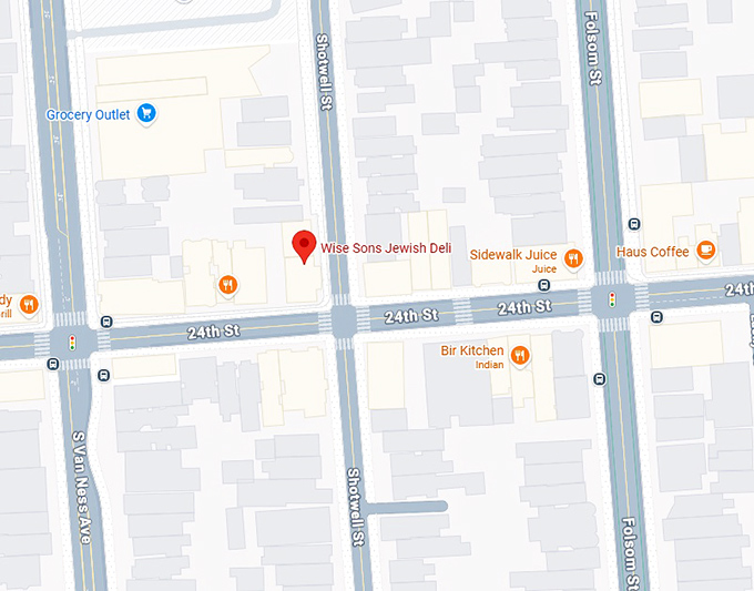 16. wise sons jewish deli (3150 24th st) map