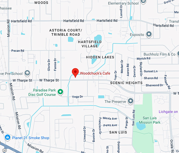 16. woodchuck's cafe inc map