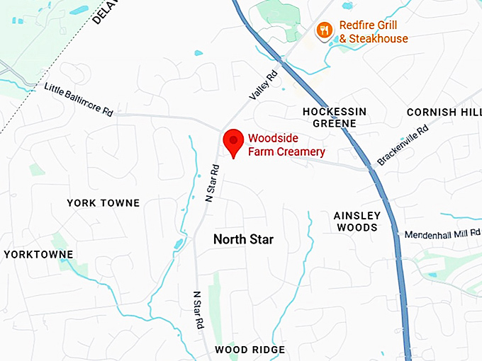 16. woodside farm creamery map