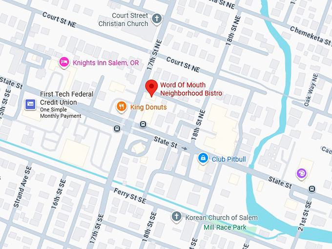 16. word of mouth neighborhood bistro map