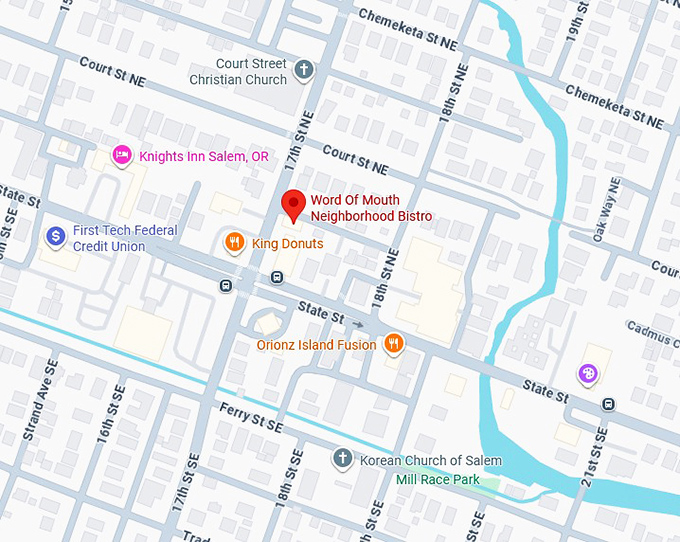 16. word of mouth neighborhood bistro map