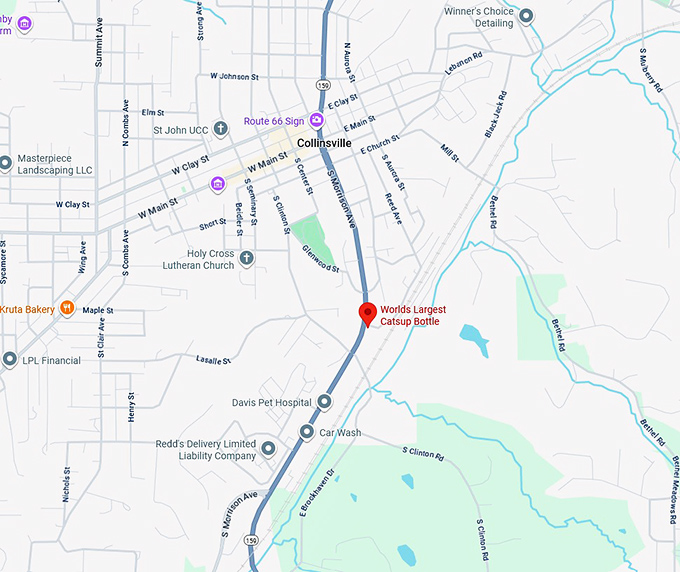 16. world&rsquo;s largest catsup bottle map