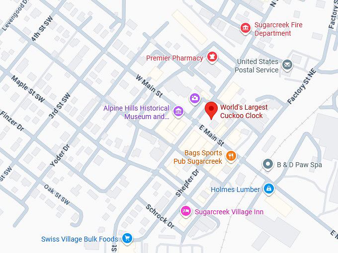 16. world's largest cuckoo clock map