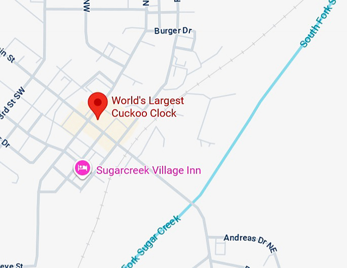 16. world's largest cuckoo clock map