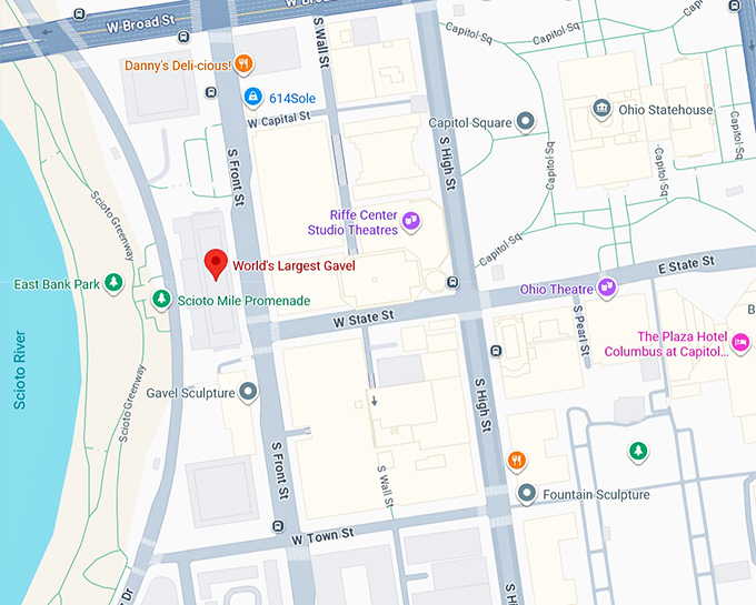 16. world&rsquo;s largest gavel map