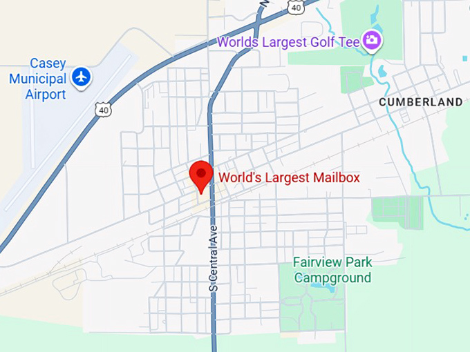 16. world&rsquo;s largest mailbox map