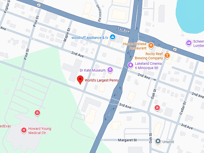 16. world&rsquo;s largest penny map