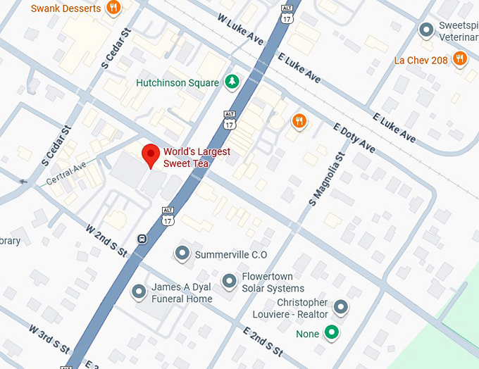 16. world's largest sweet tea map