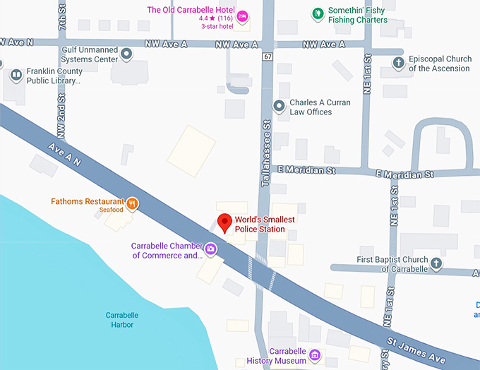 16. world's smallest police station map