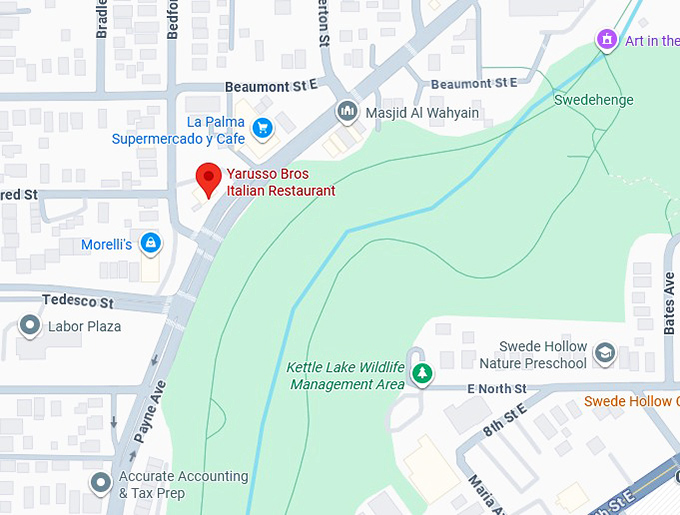 16. yarusso bros italian restaurant map