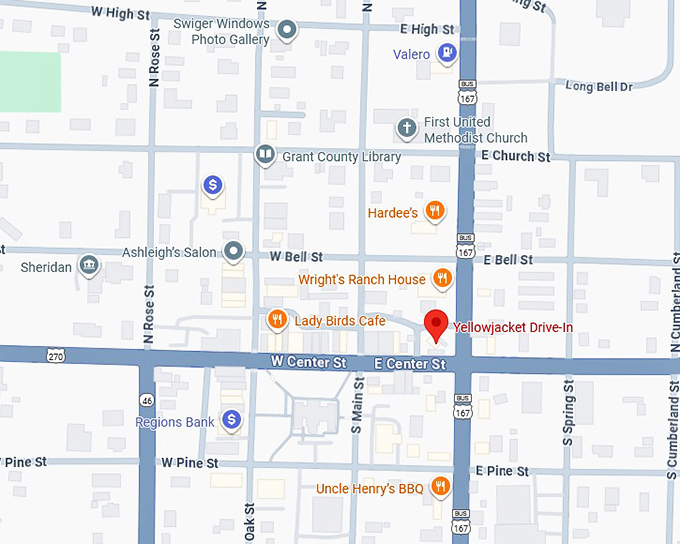 16. yellow jacket drive in map