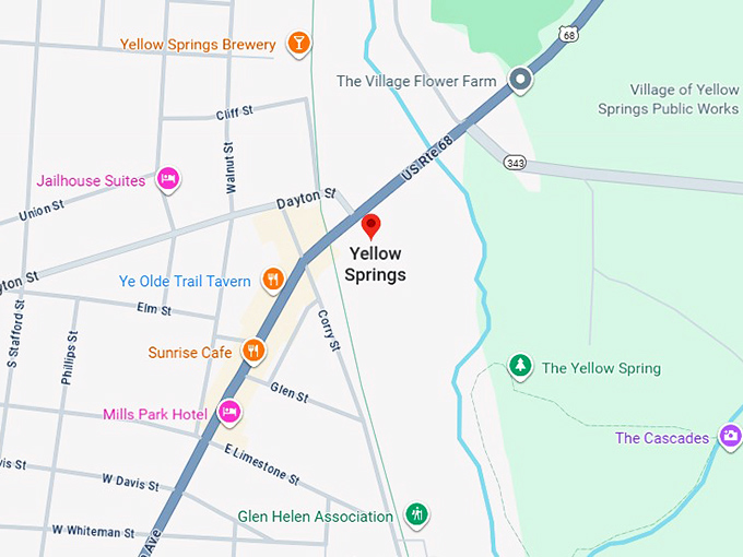 16. yellow springs, oh map