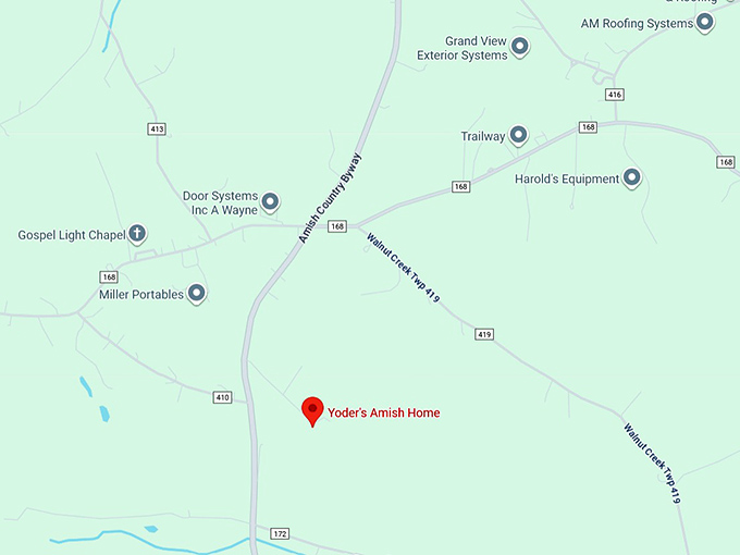 16. yoder's amish home map