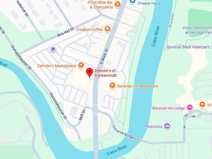 16. zehnder's of frankenmuth map