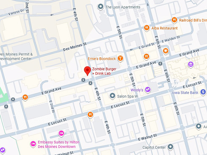 16. zombie burger + drink lab map