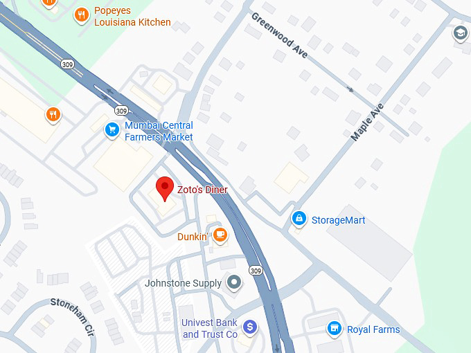 16. zoto's diner map