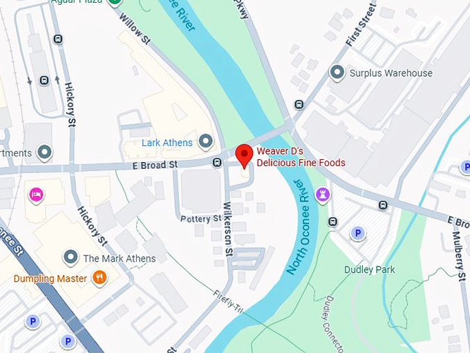 16. weaver d's delicious fine foods map