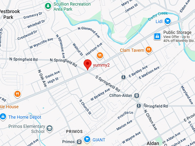 16. yummy2 clifton heights map