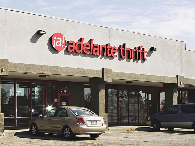 That cheerful red sign beckons bargain hunters like a lighthouse guides ships to safe harbor and savings.