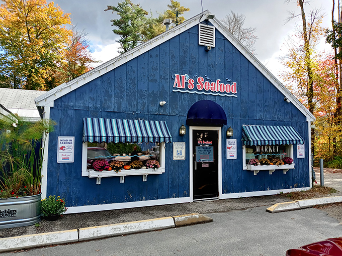 Al's Seafood's bright blue facade promises fresh catches without the fancy frills or pretentious prices.