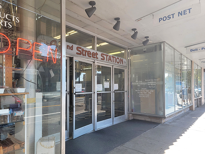 That classic storefront beckons like a siren song to every vintage treasure hunter's heart.