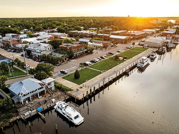 Apalachicola's waterfront looks like a Norman Rockwell painting came to life, complete with boats and brick buildings. 