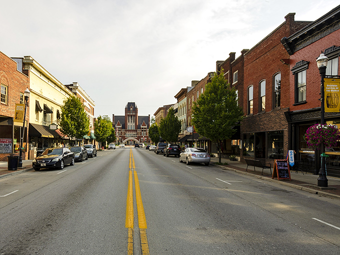 Picture this: Main Street stretching toward that majestic courthouse like a red carpet rolled out for royalty.