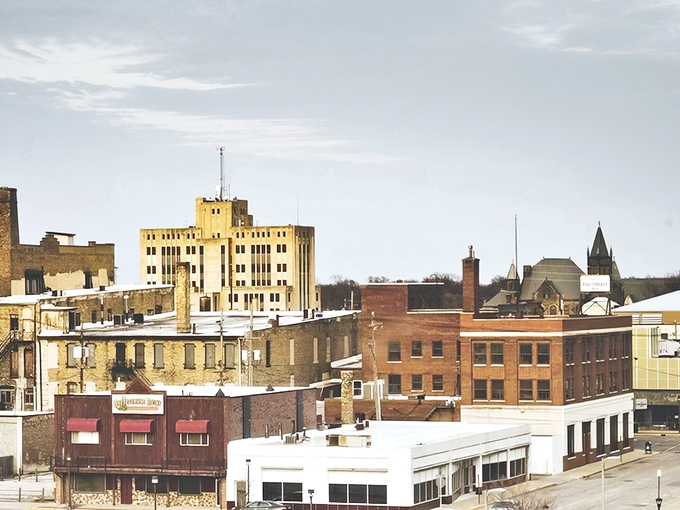 Bay City's downtown skyline rises like a Midwest movie set, complete with vintage charm and modern dreams.