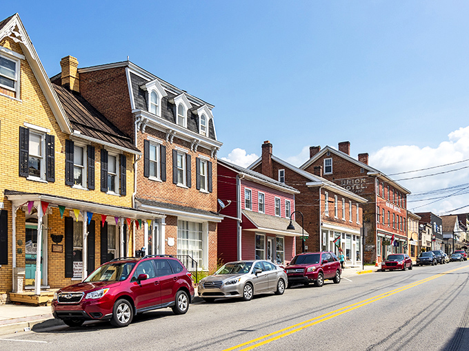 Bedford's colorful brick buildings line the main street like a real-life dollhouse village. Small-town charm at its finest!