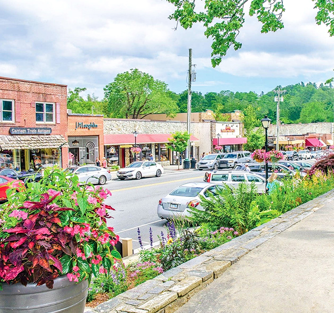 Main Street magic unfolds where mountain charm meets small-town perfection in every storefront.