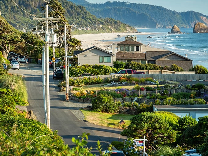 Cannon Beach wraps around Haystack Rock like a postcard that decided to come to life and show off.