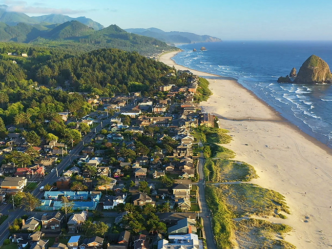 Look at that rock! Haystack stands guard like nature's own Empire State Building, only with better parking.