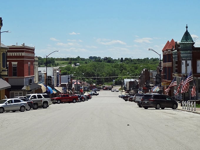 Main Street magic unfolds where every storefront tells a story of small-town resilience and charm.