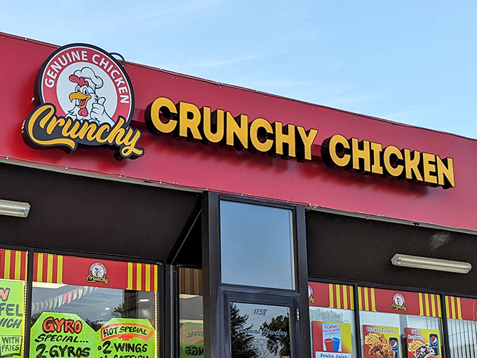 That bright red storefront isn't shy about announcing what's inside: seriously crispy fried chicken that locals can't stop talking about.
