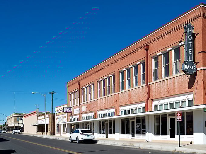 Downtown Deming's historic brick buildings stand proud like old friends sharing stories on Main Street.