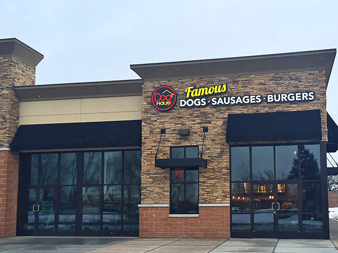 Modern meets comfort food: Dog Haus proves that gourmet hot dogs deserve a sophisticated setting.