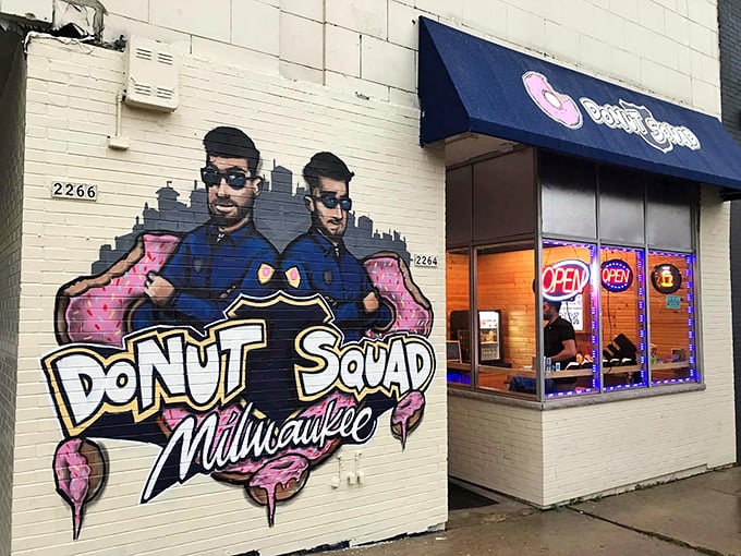 The colorful mural outside Donut Squad perfectly captures Milwaukee's playful spirit. Street art and sweet treats &ndash; a match made in hipster heaven!