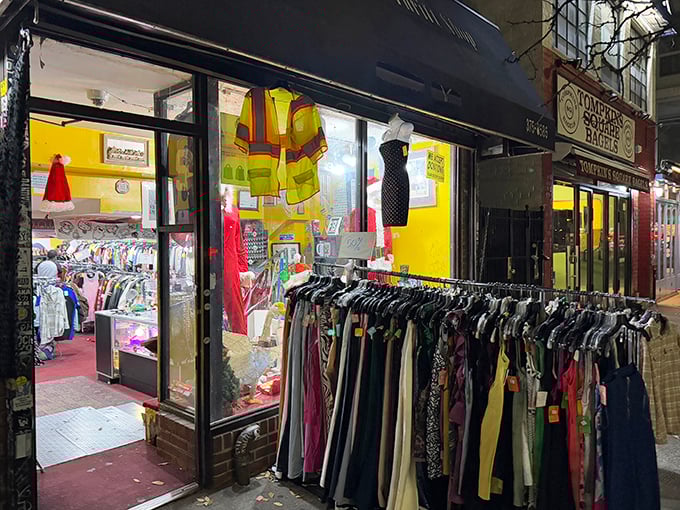 East Village Thrift Shop: Racks spilling onto the sidewalk like a fashion waterfall – this little shop doesn't believe in keeping its treasures hidden!