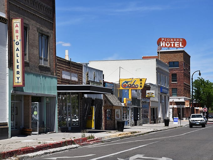 Historic Elko's main street showcases the Pioneer Hotel and charming art galleries, where bargain hunting feels like a step back in time.