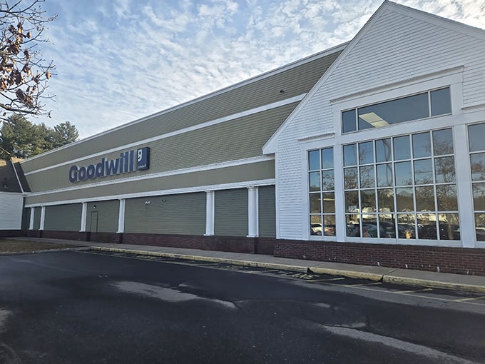 This Hudson Goodwill's sleek exterior promises treasure hunting adventures that would make antique roadshow hosts jealous.