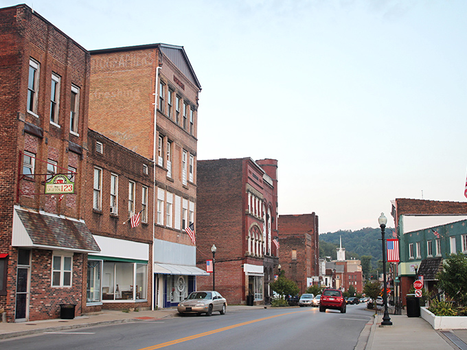 Historic brick buildings line Grafton's Main Street, where your dollar stretches further than your imagination. Small-town charm with big-time savings!