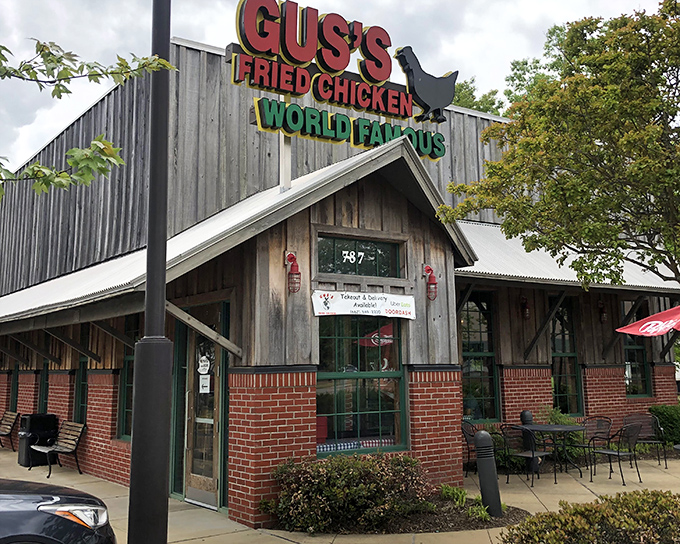 Gus's rustic wooden exterior promises what lies within &ndash; fried chicken that'll make your soul sing with spicy joy.