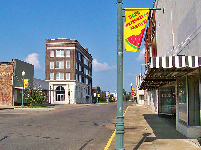 Hope's downtown streets whisper stories of simpler times when handshakes sealed deals and neighbors knew neighbors.
